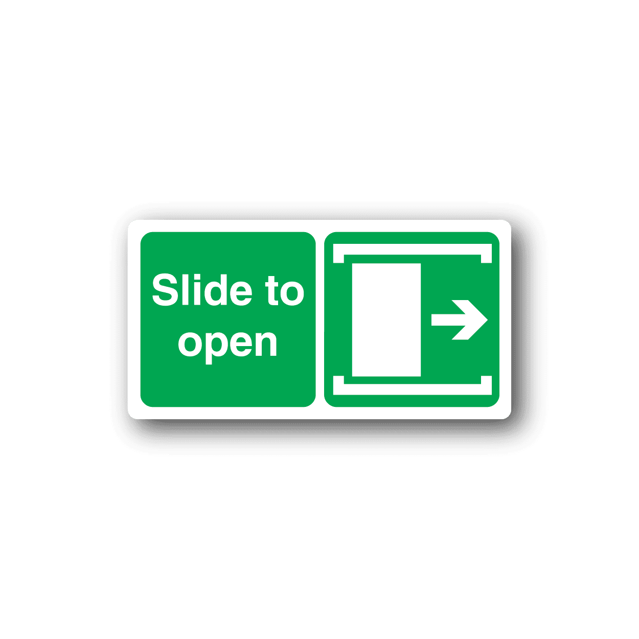 Slide To Open Safety Sign Wall Decal - Vinyl Sticker - Car Sticker ...