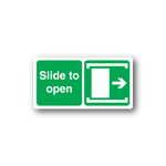 Slide To Open Safety Sign Wall Decal - Vinyl Sticker - Car Sticker ...