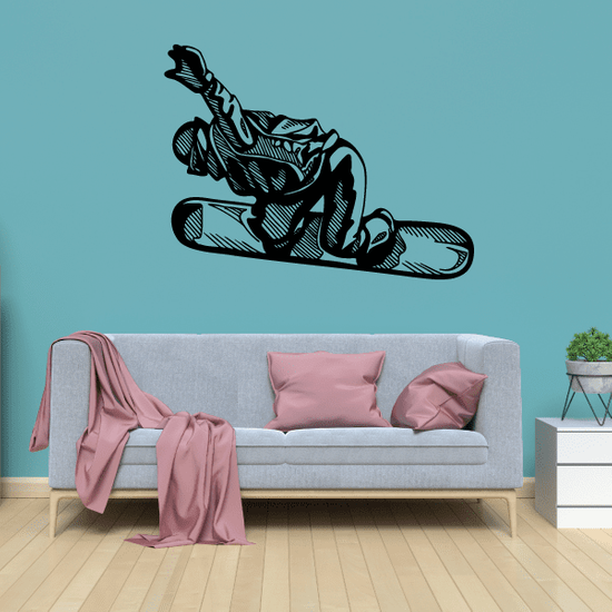 Snowboarding Wall Decal - Vinyl Decal - Car Decal - CDS012