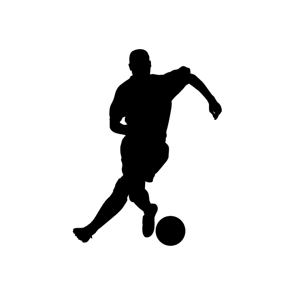 Soccer Player Dribbling Decal