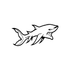 Splashing Razor Fin Shark Decal