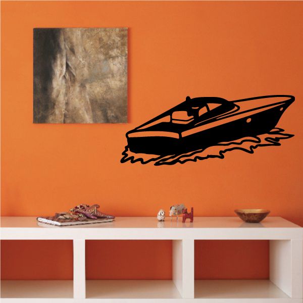Splashing Speedboat Decal