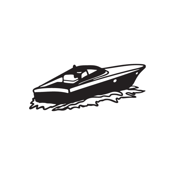 Splashing Speedboat Decal