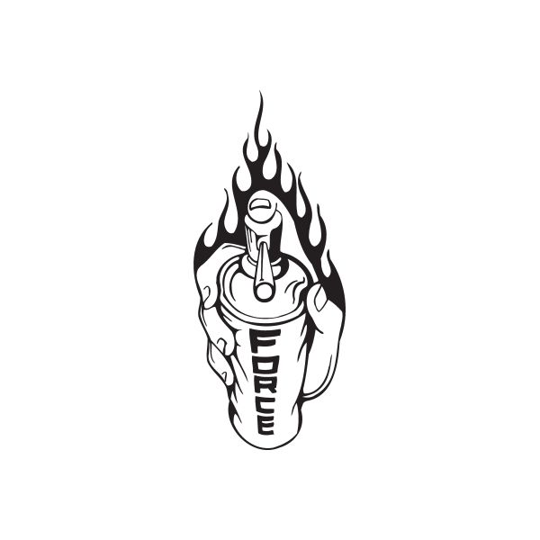 Spray Paint Can Force Decal