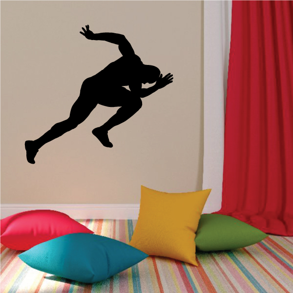 Sprinting Male Runner Decal