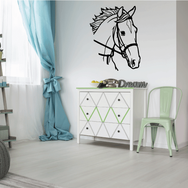 Stable Horse Head Decal