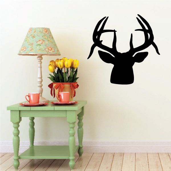 Stag Head Antlers Decal