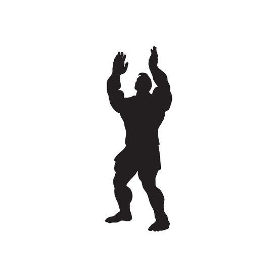 Standing Muscle Man Praying