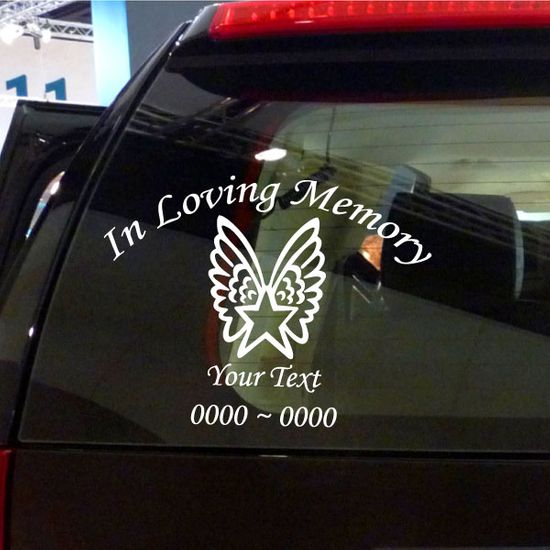 Star Custom In Loving Memory Decal
