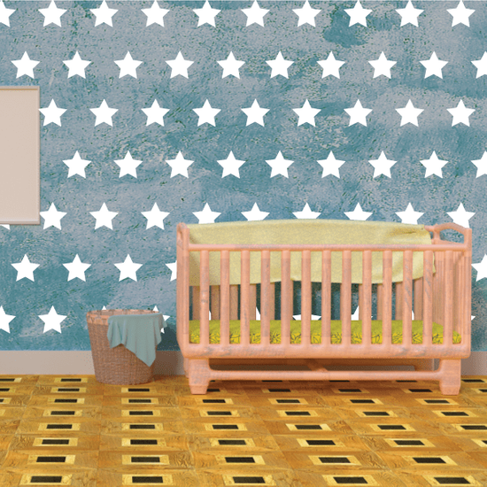 Star Pattern Vinyl Wall Decal Kit Sticker Sheet