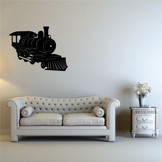 Steam Locomotive Engine with Cow Catcher Decal
