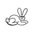 Stickfigure Bunny Sitting Decal
