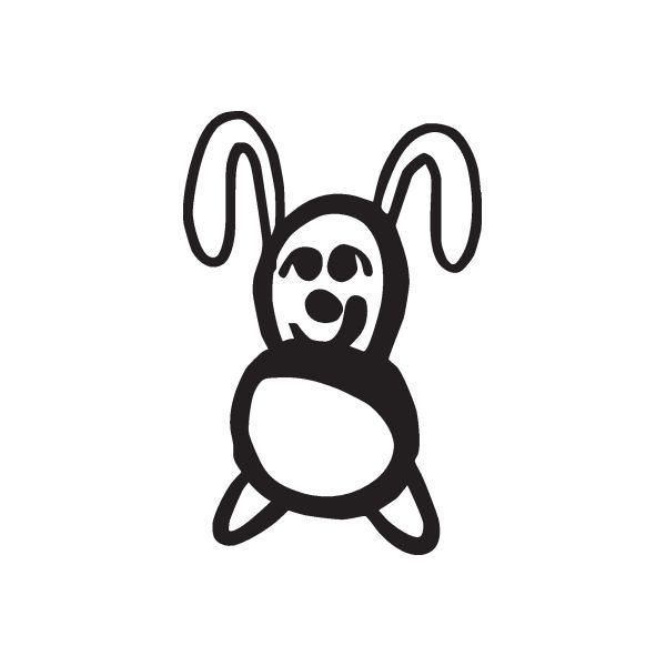 Stickfigure Rabbit Decal