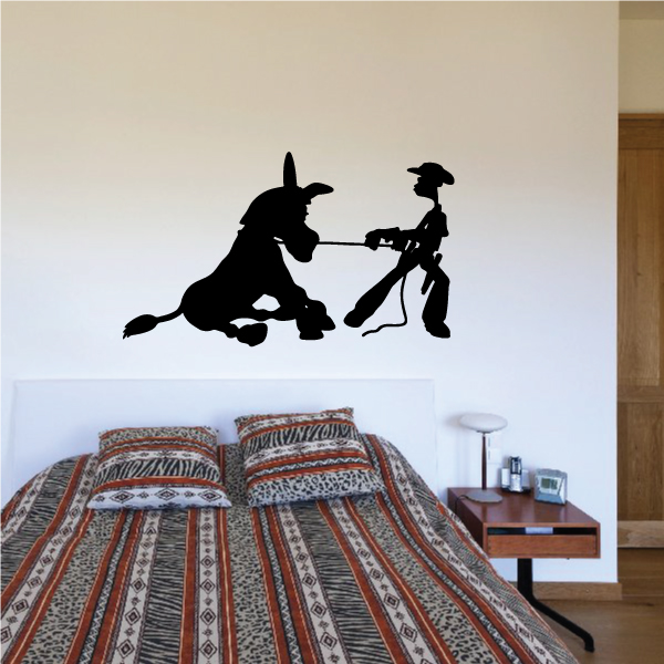 Stubborn Donkey Wall Decal - Vinyl Decal - Car Decal - 039
