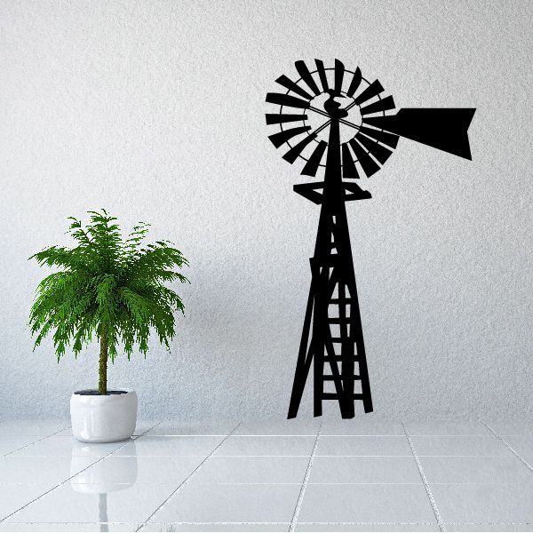 Tall Farm Windmill Decal