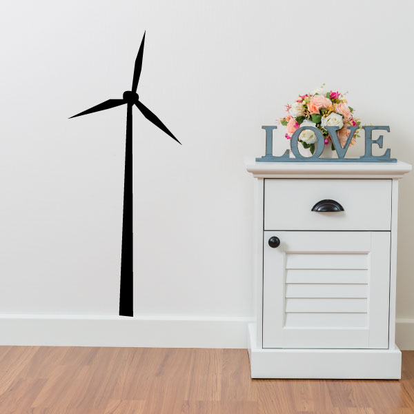 Tall Wind Turbine Decal