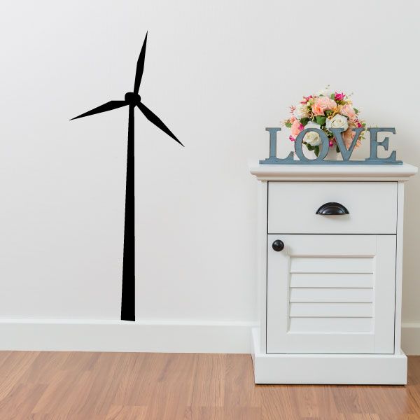 Tall Wind Turbine Decal