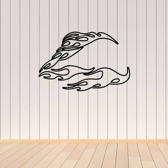 Three 3 Ghost Flames Car Decal - Vinyl Decal - Wall Decal - CF219