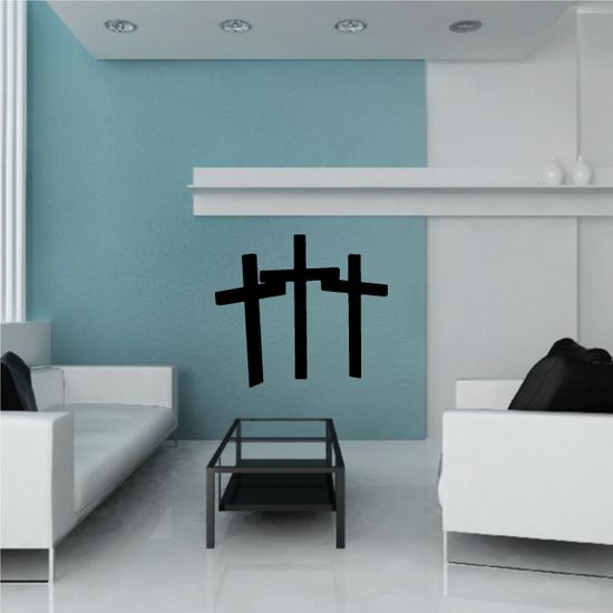 Three Crosses Decal