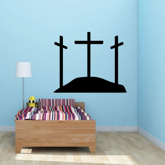 Three Posted Crosses Decal