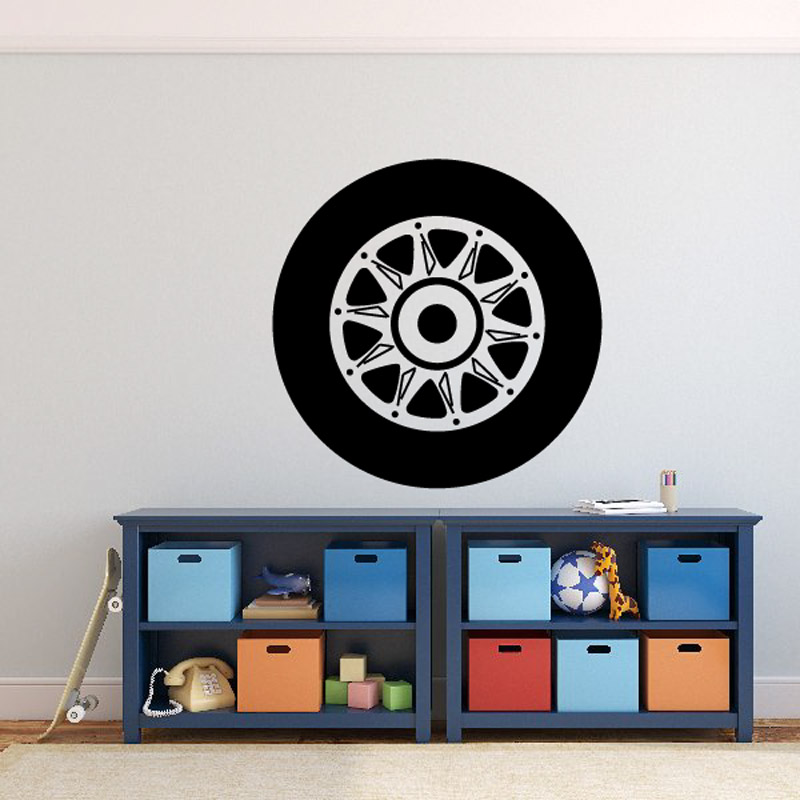 Tire Rim Wall Decal - Vinyl Decal - Car Decal - DC037