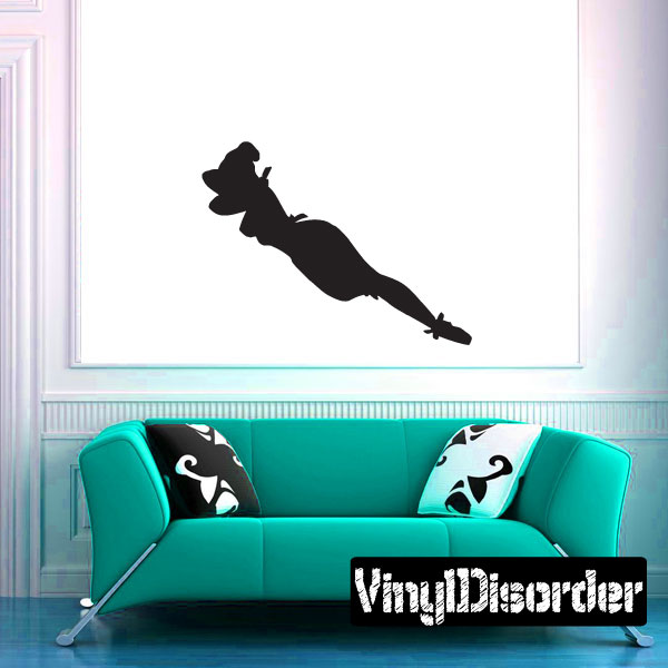 Tired Jester Girl Silhouette Decal