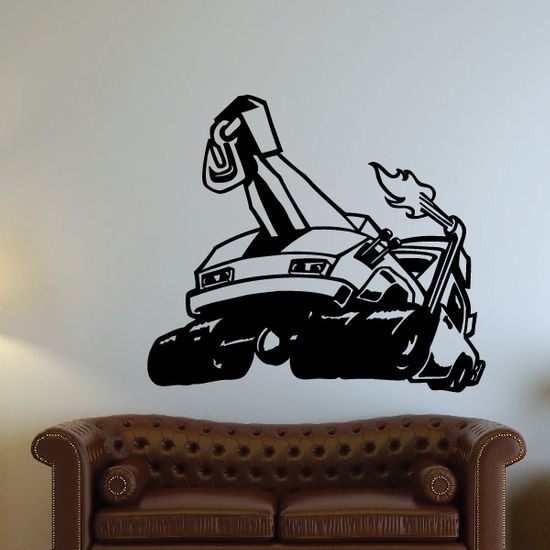 Tow Truck Wall Decal - Vinyl Decal - Car Decal - MC23