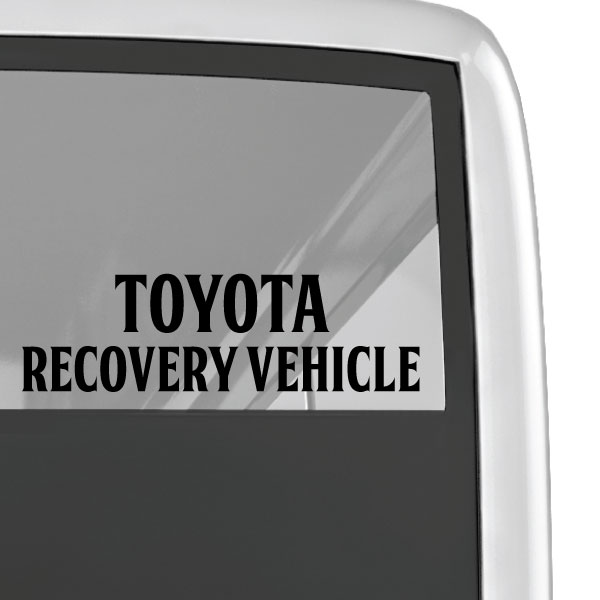 Toyota Recovery Vehicle Decal