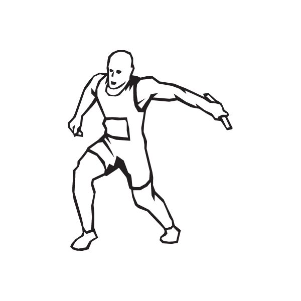 Track And Field Wall Decal - Vinyl Decal - Car Decal - DC 012