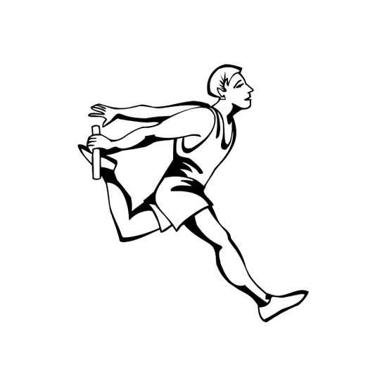 Track And Field Wall Decal - Vinyl Decal - Car Decal - DC 028