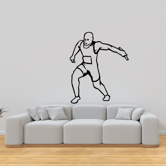Track and Field Wall Decal - Vinyl Decal - Car Decal - SM012