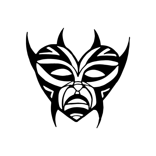Tribal Sad Heart Mask Decal