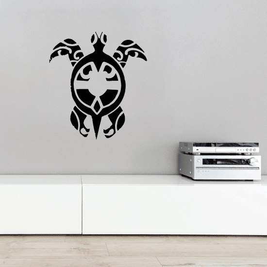 Tribal Swimming Sea Turtle Decal
