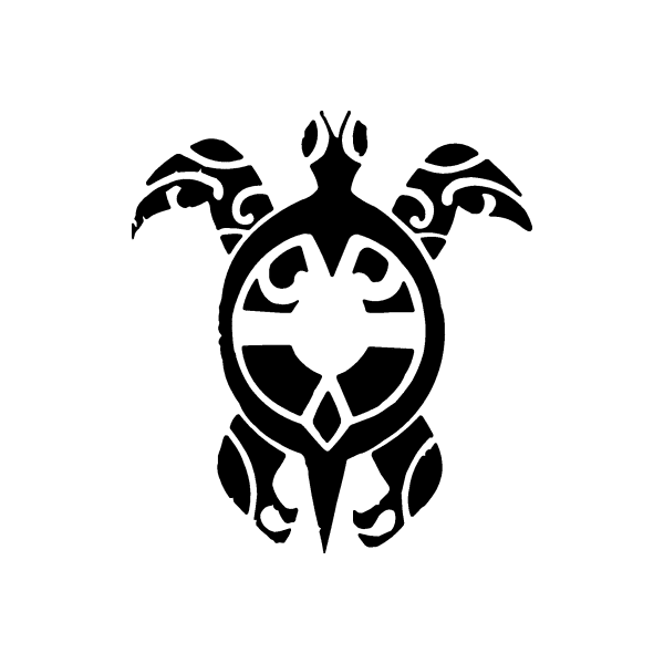 Tribal Swimming Sea Turtle Decal