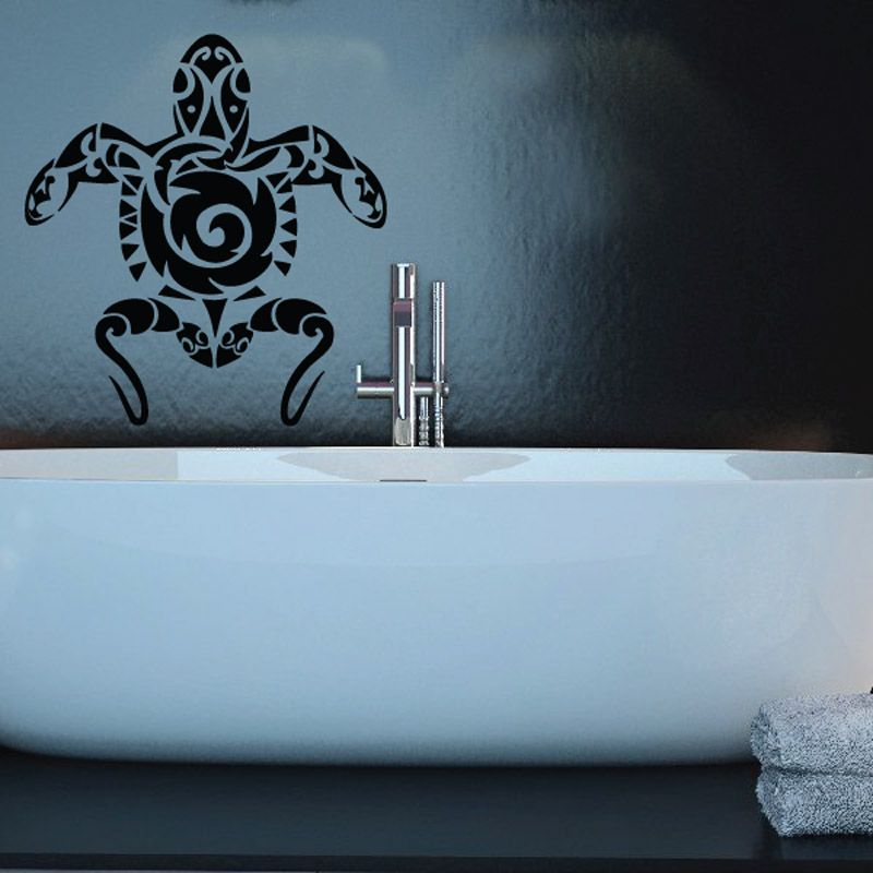 Tribal Swirl Shell Sea Turtle Decal