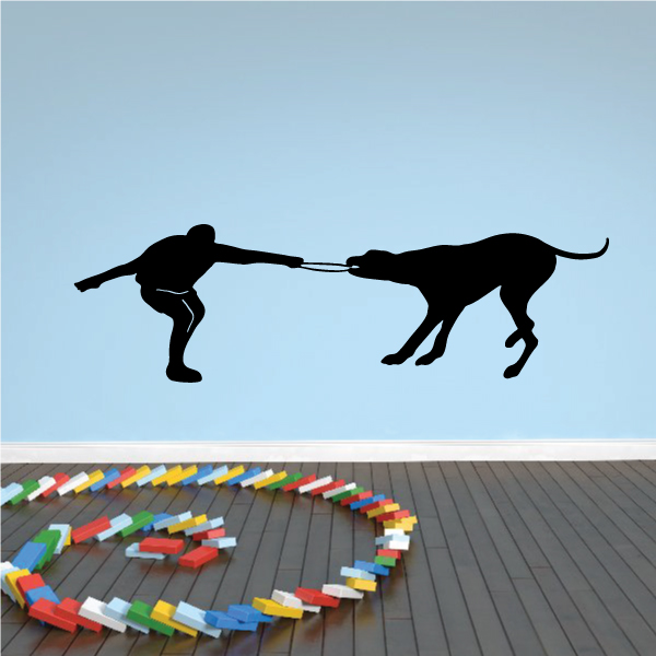 Tug of War Dog Decal