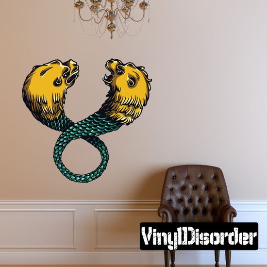 Twin Headed Lion Serpent Decal