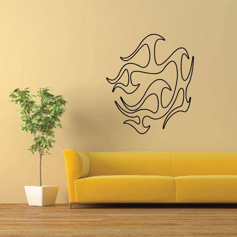 Twisted Ghost Flames Car Decal - Vinyl Decal - Wall Decal - CF382