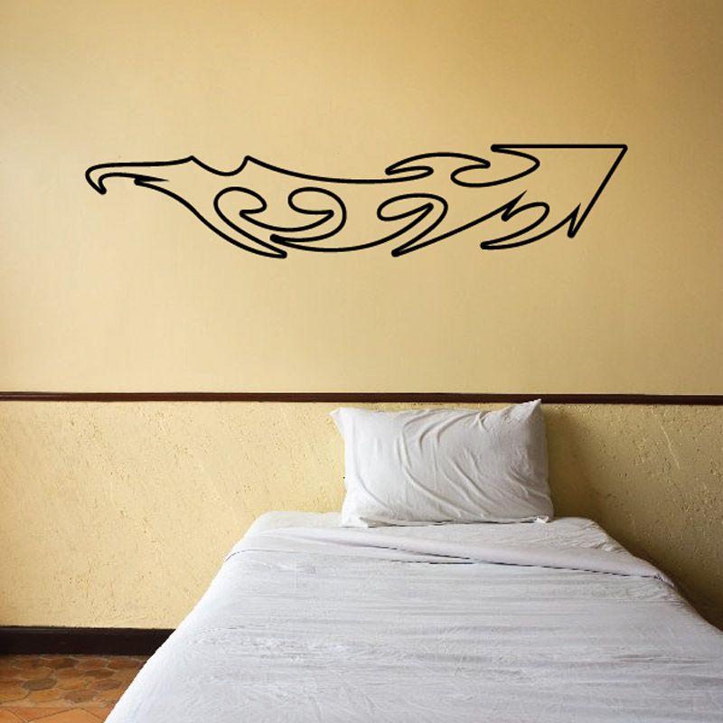 Twisted Spike Ghost Flames Car Decal - Vinyl Decal - Wall Decal - CF157