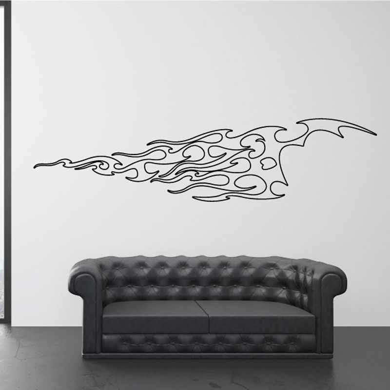 Twisted Spikes Ghost Flames Car Decal - Vinyl Decal - Wall Decal - CF193