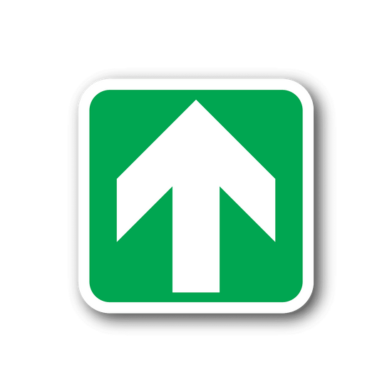 Up Arrow Square Sticker