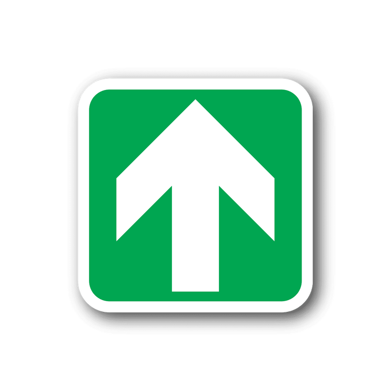 Up Arrow Square Sticker