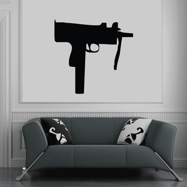 Uzi Submachine Gun Aiming Decal