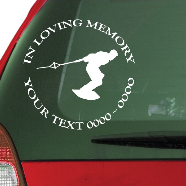 Wakeboarding Custom In Loving Memory Decal