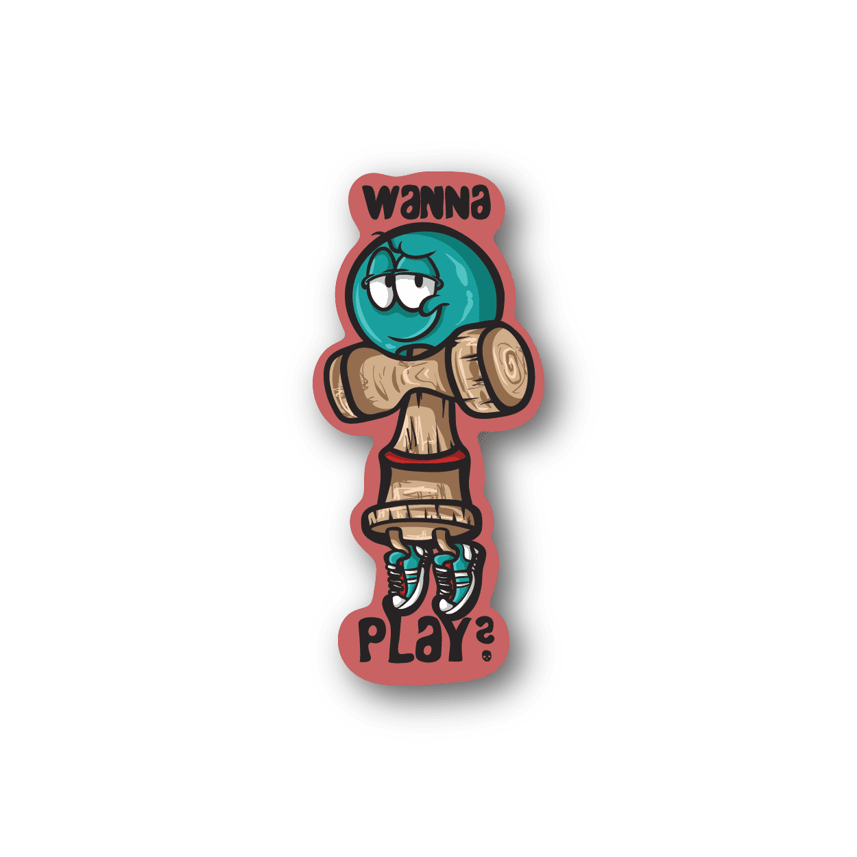 Wanna Play Ball and Stick Sticker