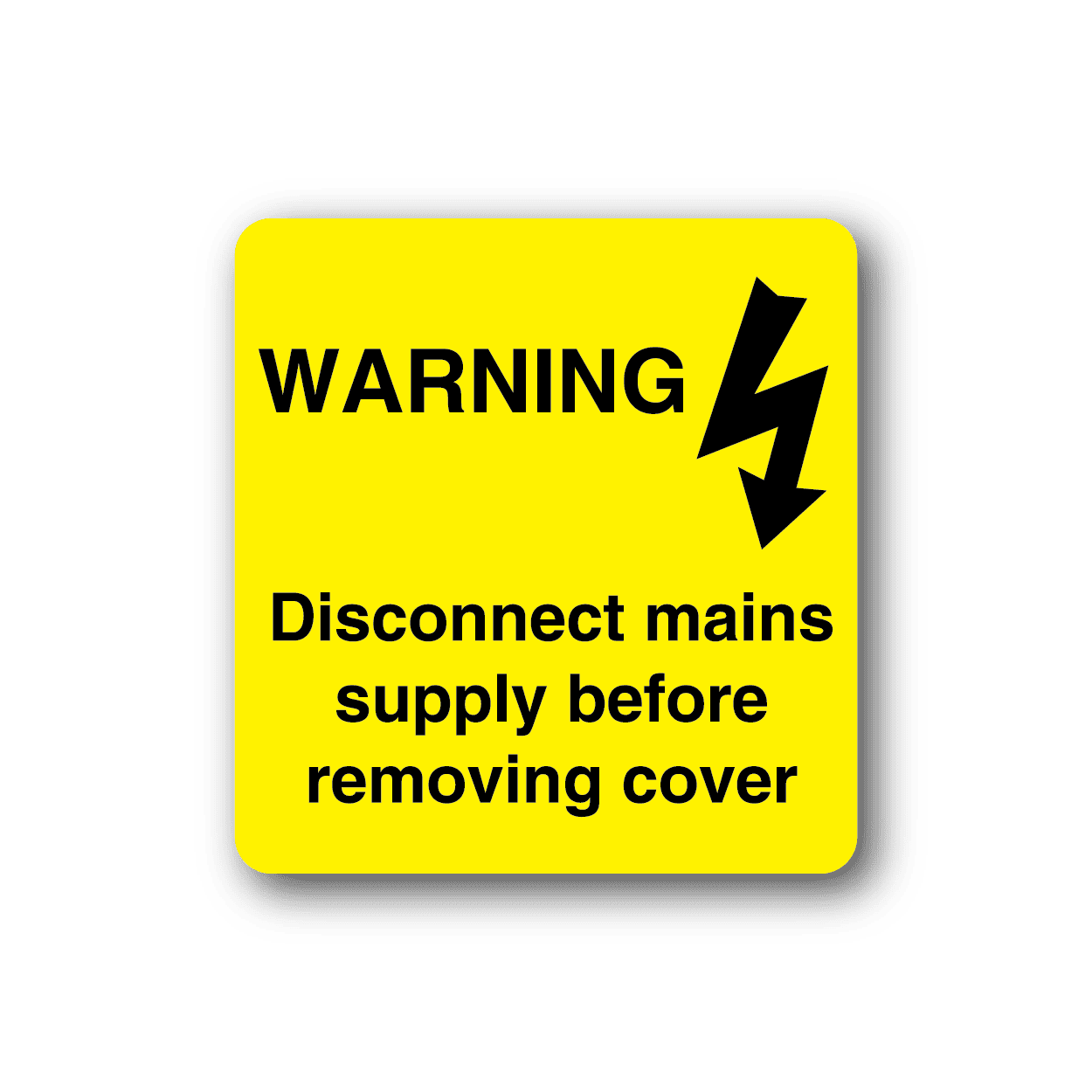 Warning Disconnect Main Supply Sticker