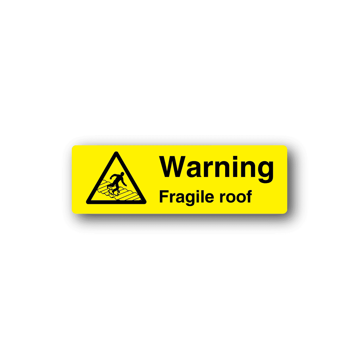 Warning Fragile Roof Sticker