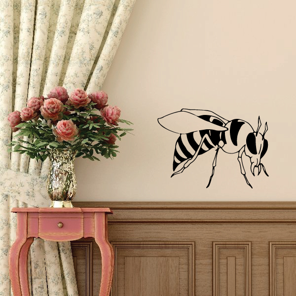 Wasp Wall Decal - Vinyl Decal - Car Decal - CF153