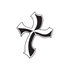 Wavy Cross Decal