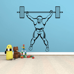 Weight Lifting Wall Decal - Vinyl Decal - Car Decal - NS009